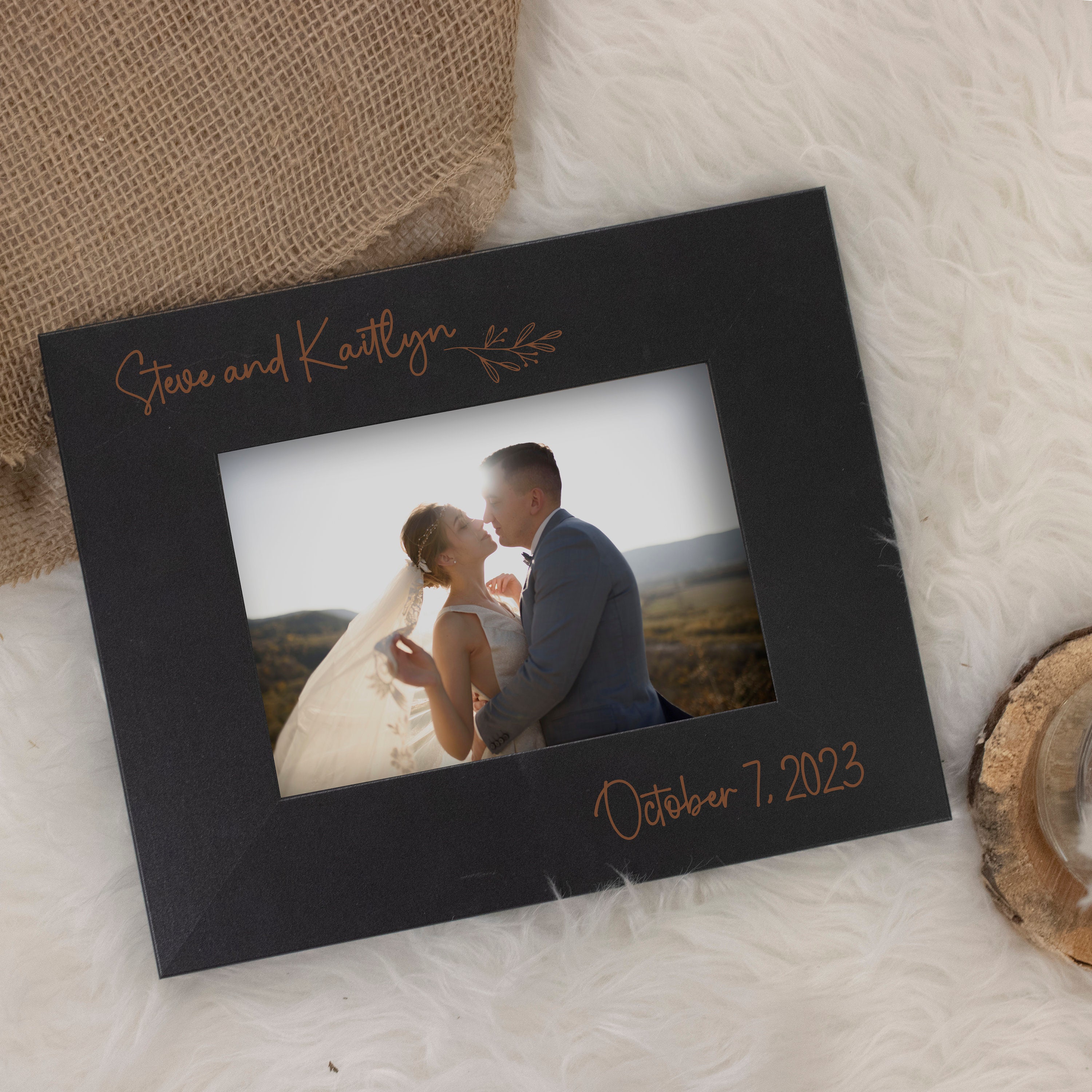Wedding Gift for Couple Engraved Wedding Picture Frame Personalized ...