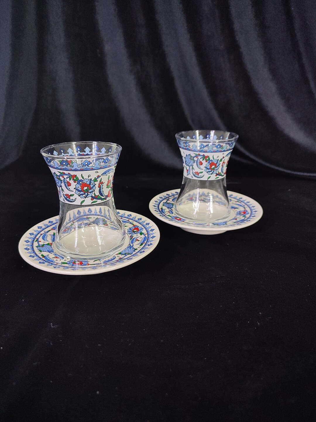 Traditional Turkish Tea Set, Handmade Ceramic Tea Set, Tea Cup Set for ...