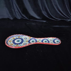 Handmade Evil Eye Ceramic Spoon Rest: Turkish Kitchen Decor - Etsy