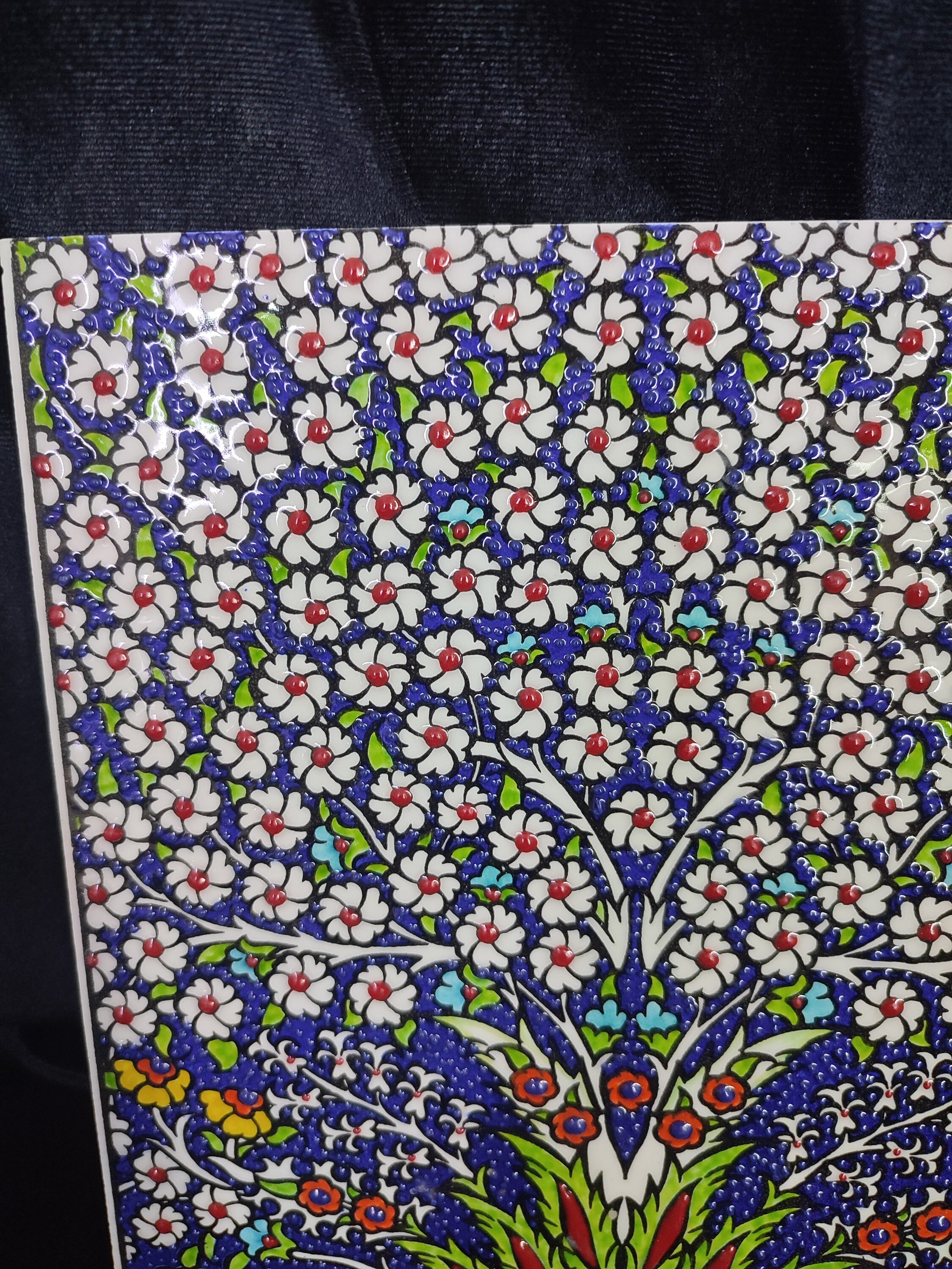 Ceramic Tree of Life Decor, Set of 2 Decorative Tiles, Wall Hanging ...