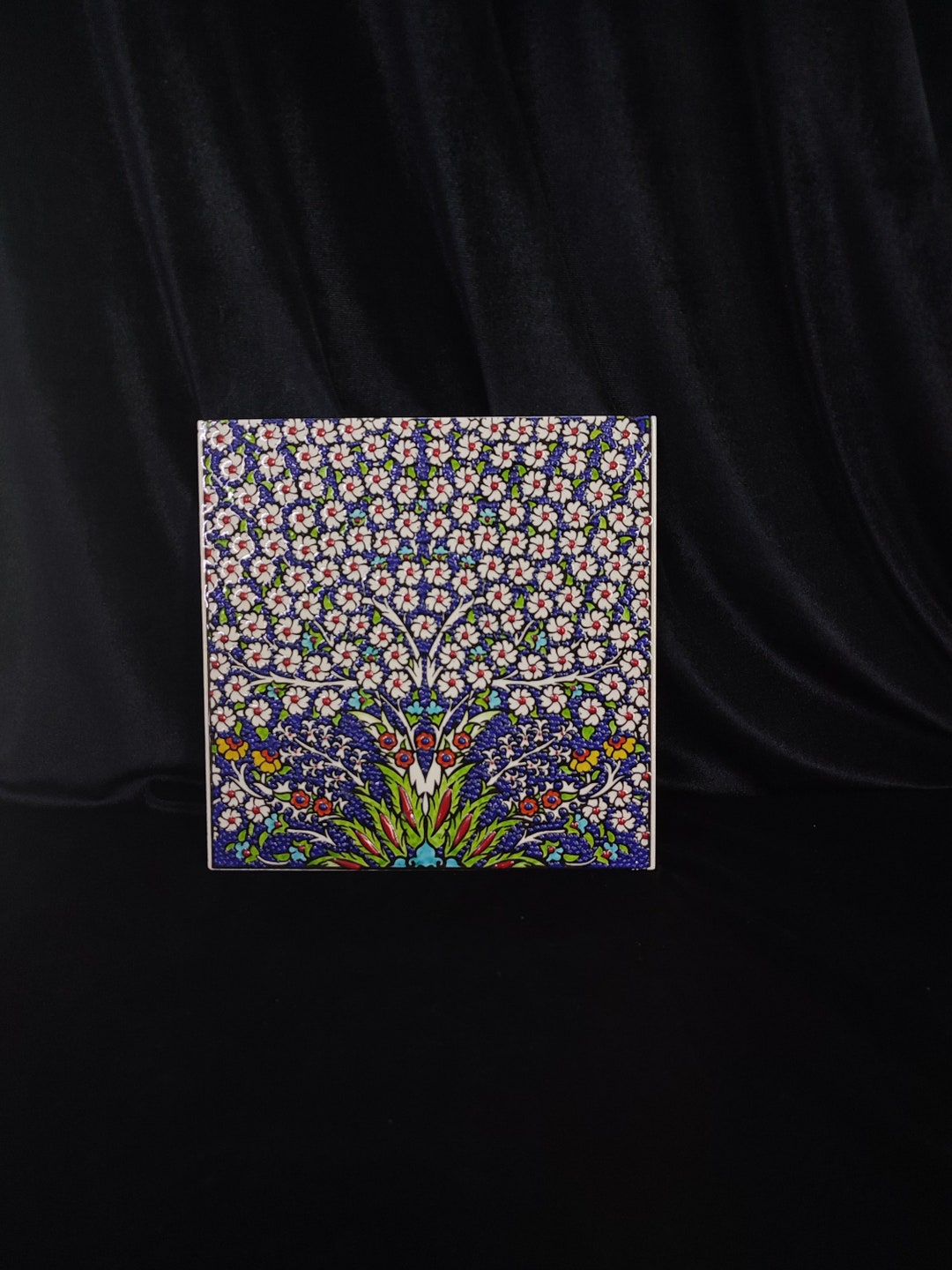 Ceramic Tree of Life Decor, Set of 2 Decorative Tiles, Wall Hanging ...