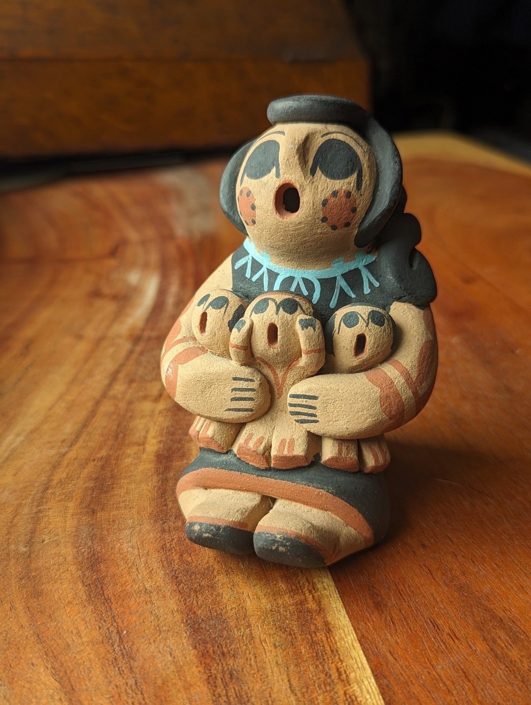 Jemez Pueblo Storyteller With Three Children Native American Vintage ...