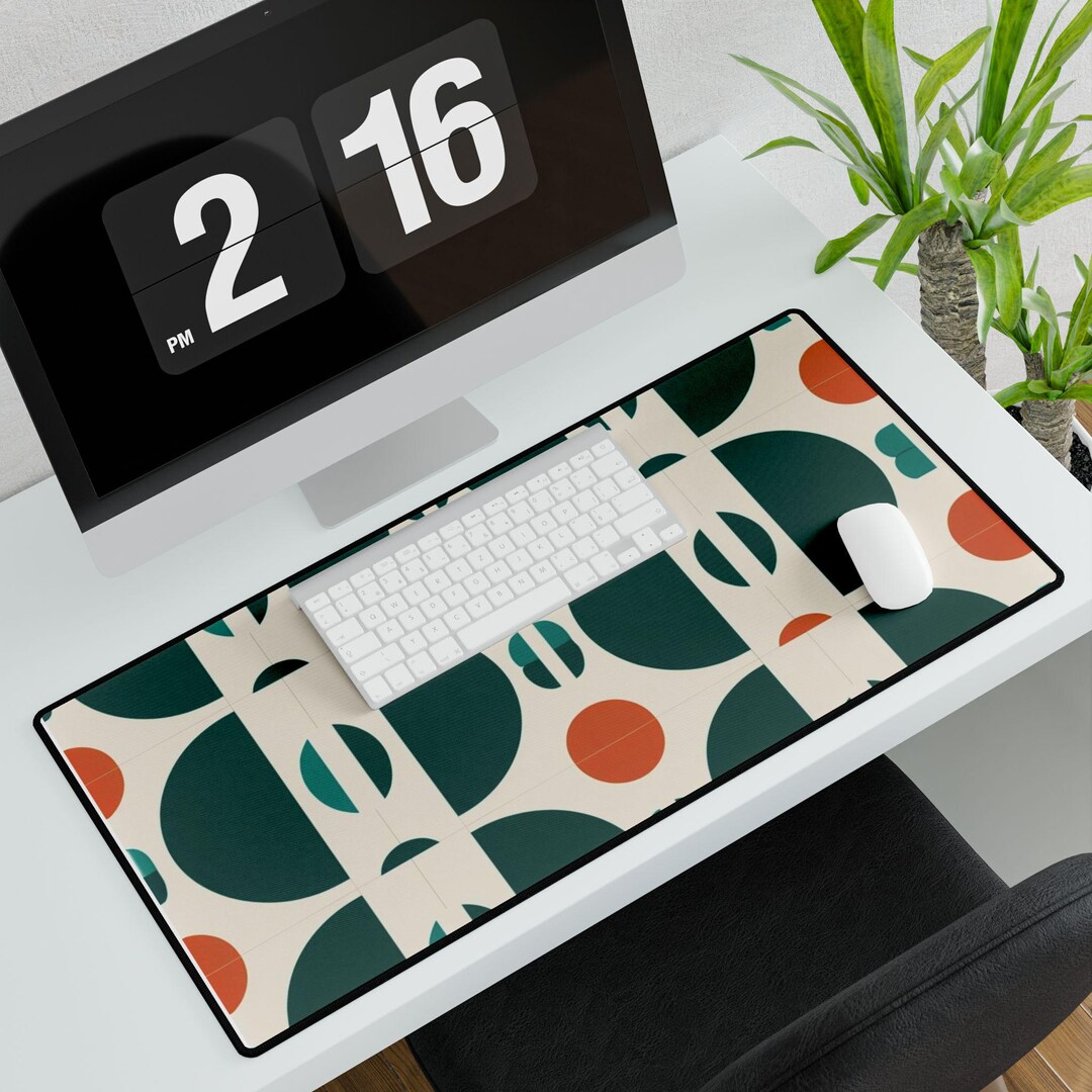 Geometric Desk Mat, Modern Desk Mat With Geometric Design, Stylish ...