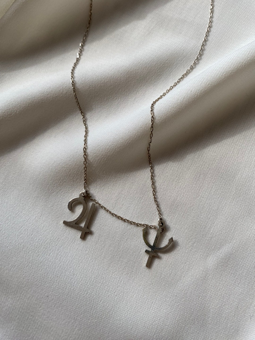 Pisces Ruler Planets Necklace jupiter & Neptune 925 Sterling - Etsy