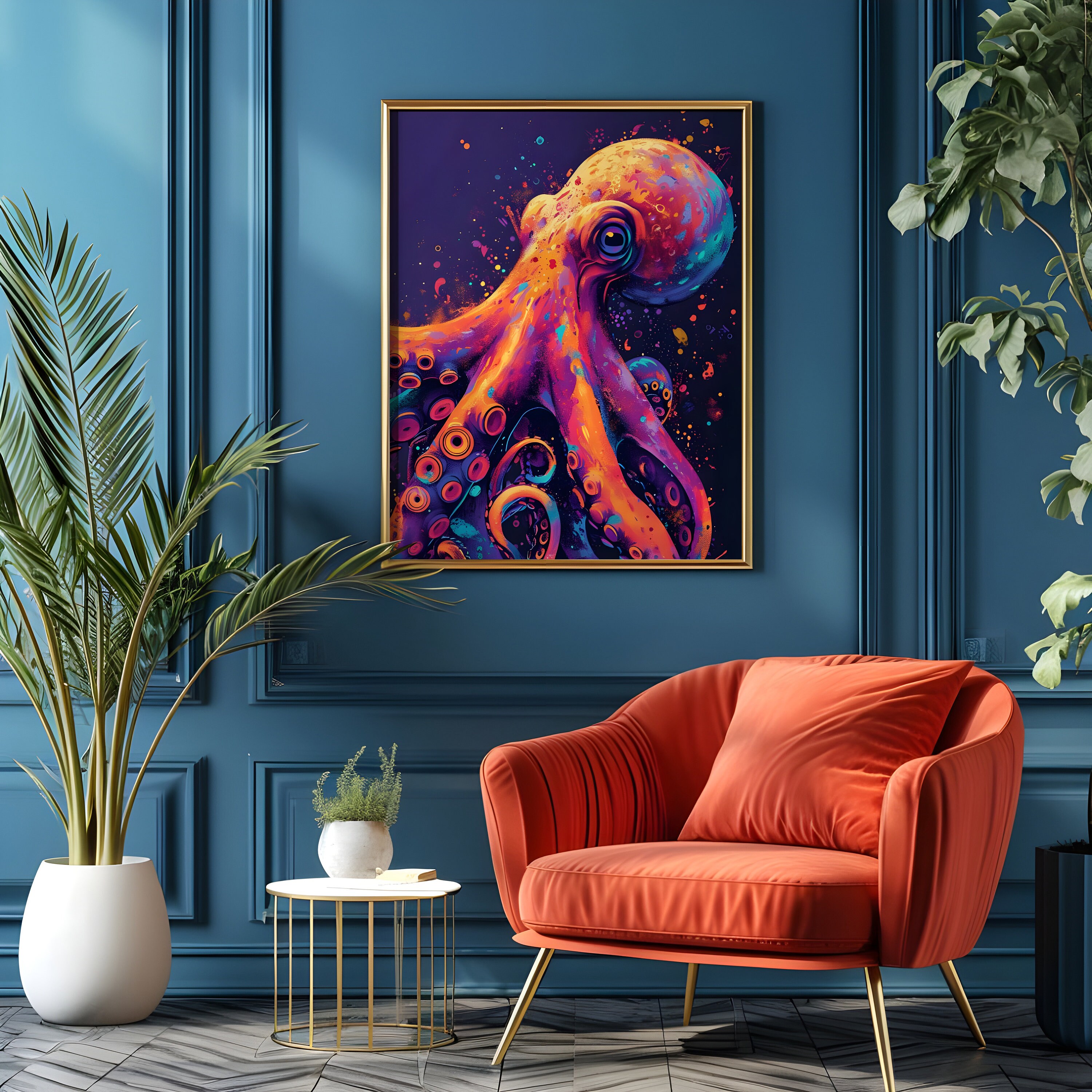 Octopus Poster | Octopus Wall Art | Octopus Digital Print | Ocean Wall ...