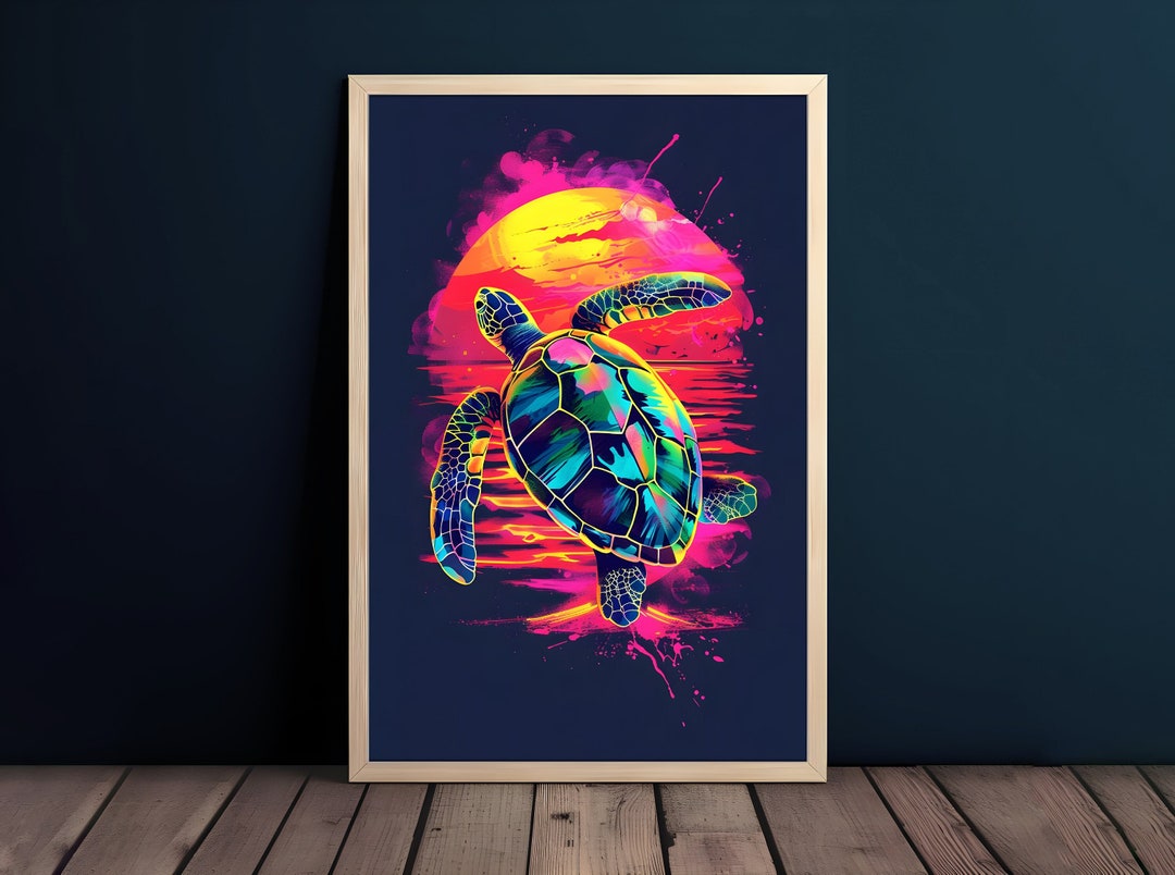 Sea Turtle Wall Art Sea Turtle Print Sea Turtle Digital Print Sea ...