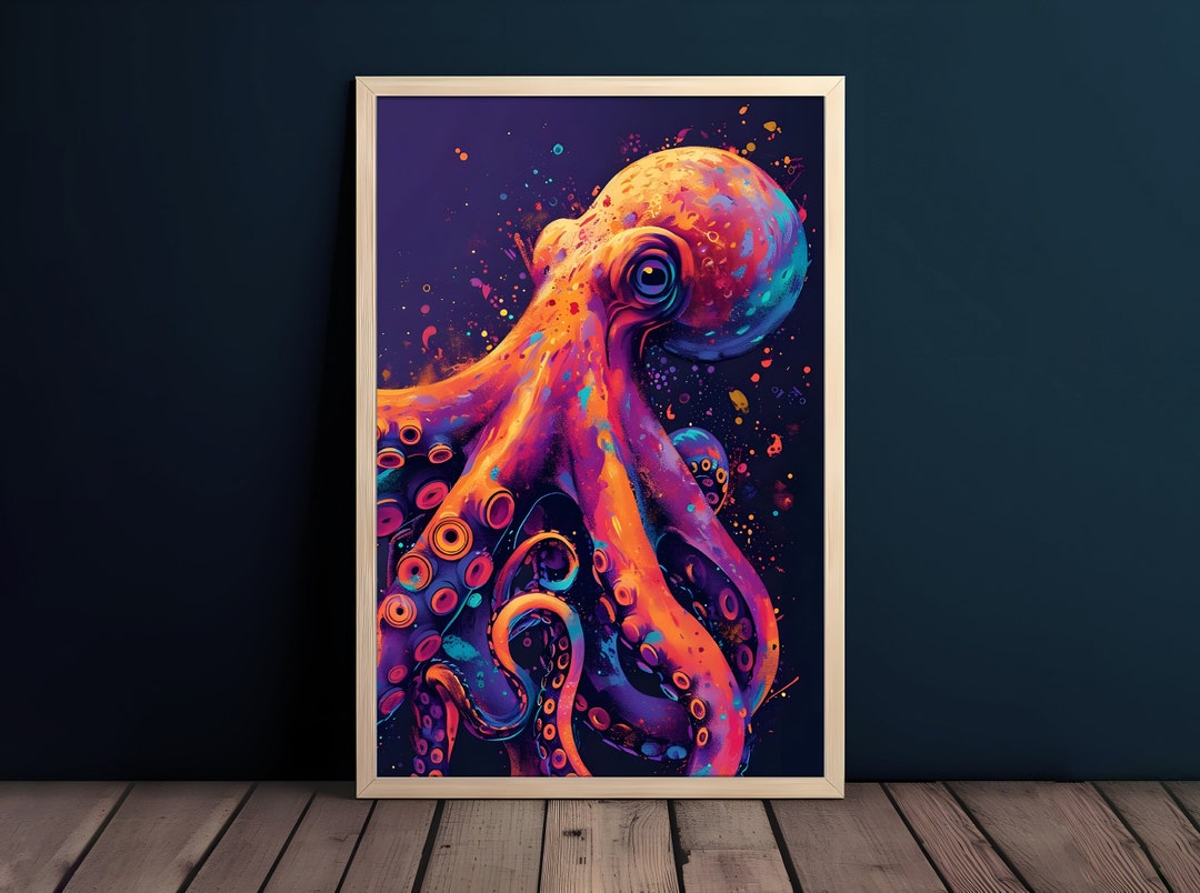 Octopus Poster | Octopus Wall Art | Octopus Digital Print | Ocean Wall ...