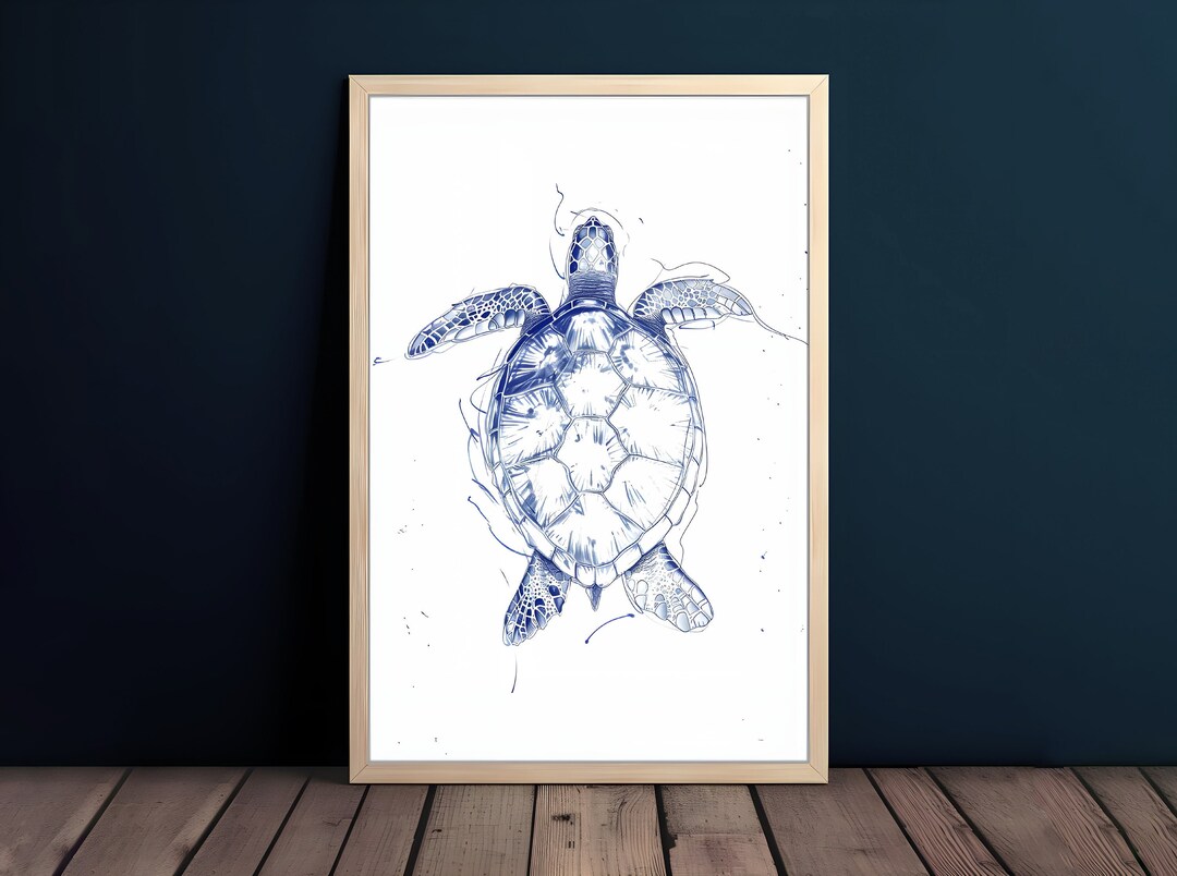 Sea Turtle Wall Art | Sea Turtle Print | Sea Turtle Digital Print | Sea ...