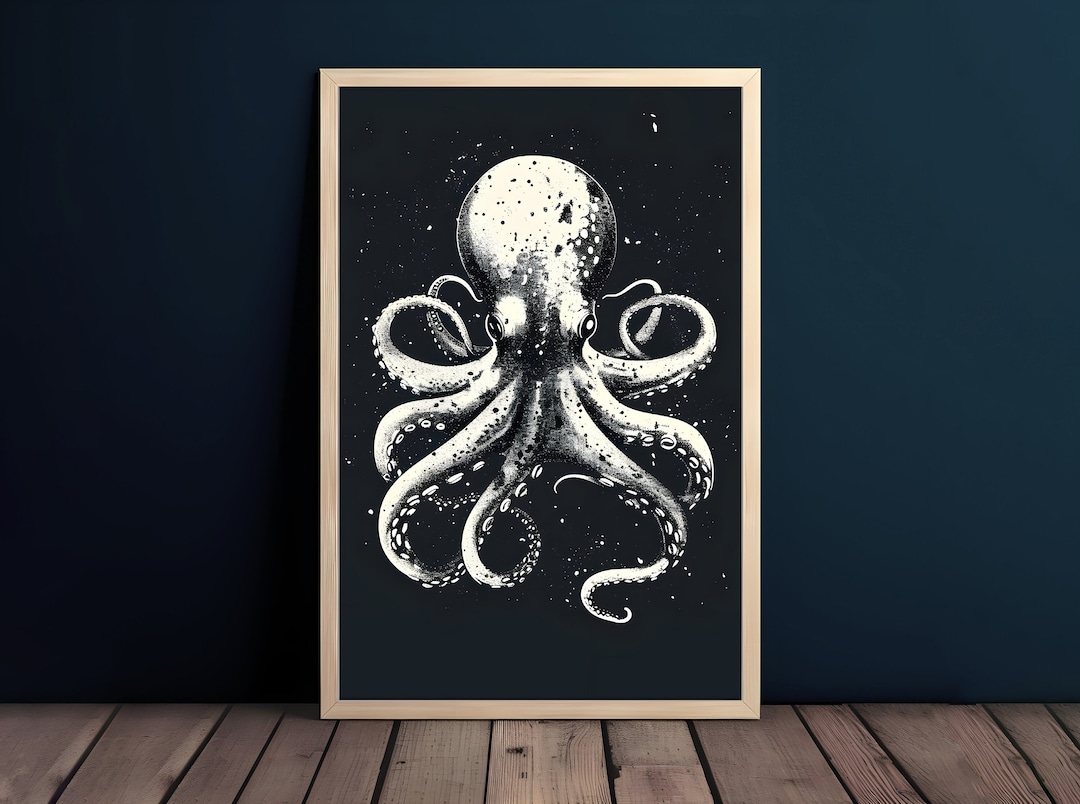 Octopus Poster | Octopus Wall Art | Octopus Digital Print | Ocean Wall ...