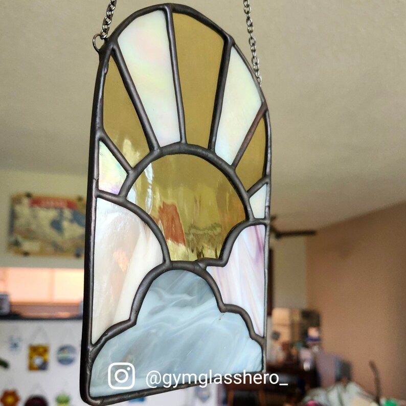 Stained Glass Sunrise Suncatcher - Etsy