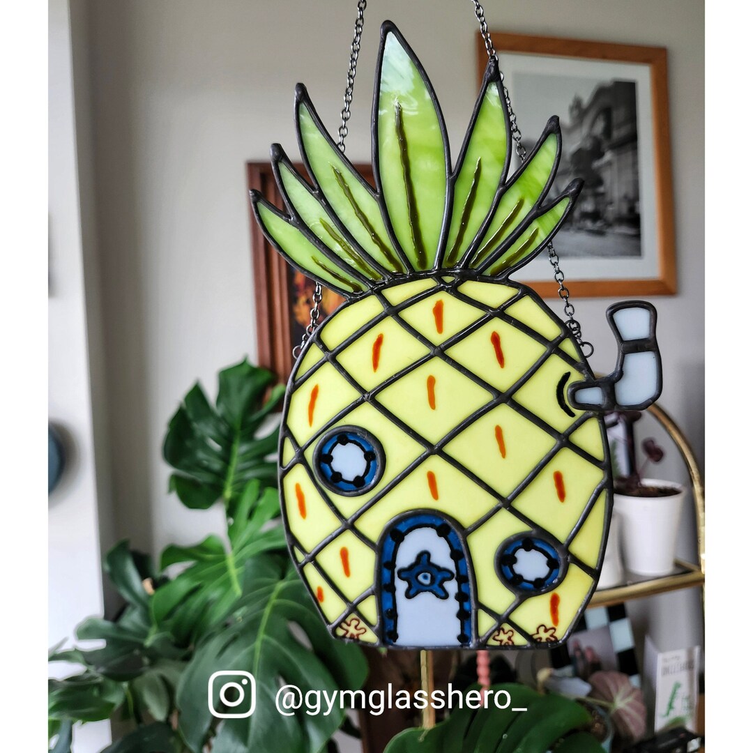 Stained Glass Pineapple House - Etsy