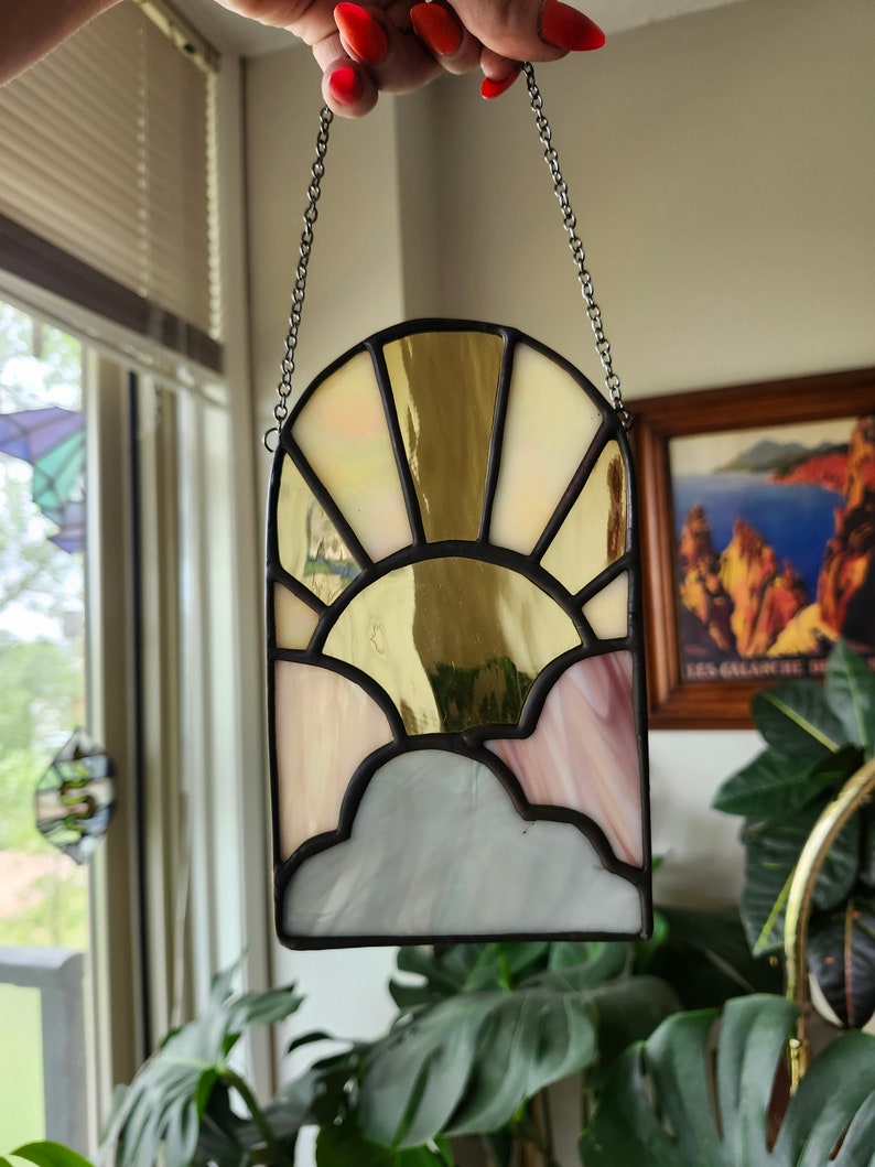 Stained Glass Sunrise Suncatcher - Etsy
