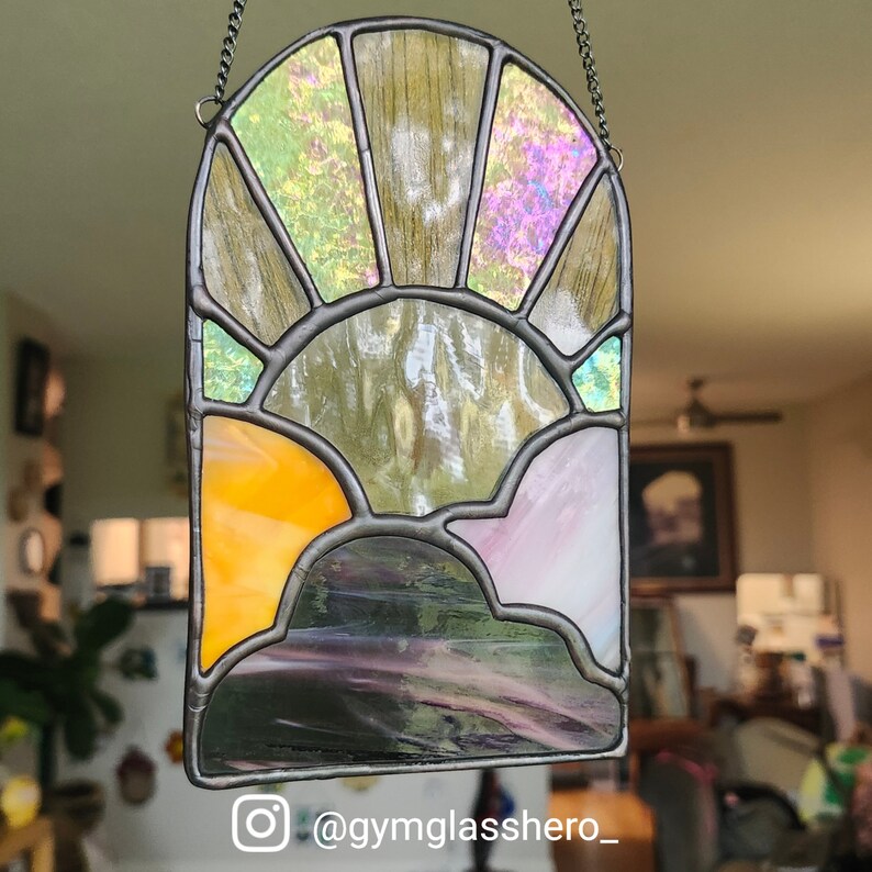 Stained Glass Sunrise Suncatcher - Etsy