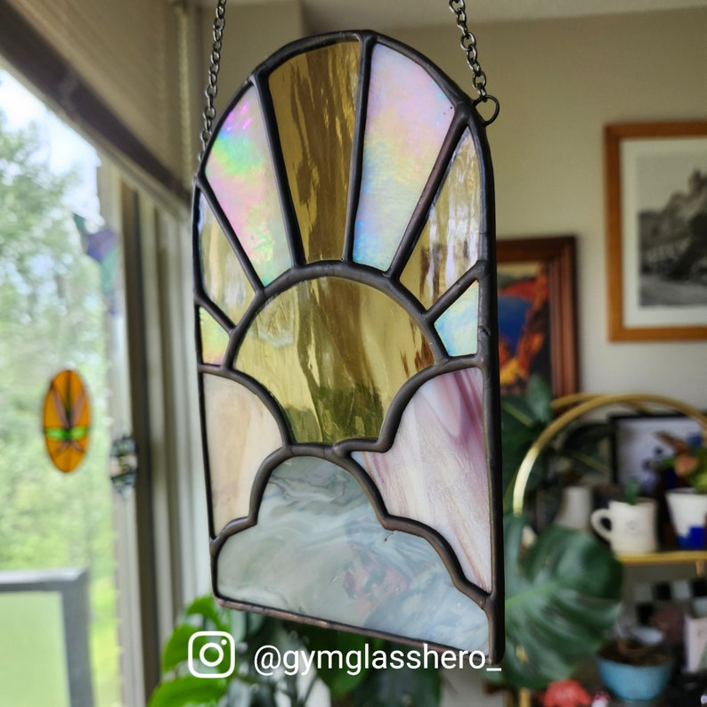 Stained Glass Sunrise Suncatcher - Etsy
