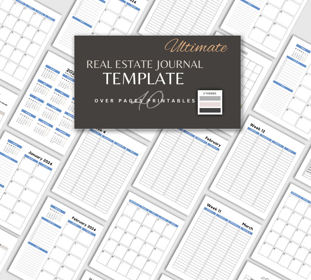 Real Estate Journal 40 Templates, Printable Property Tracker, House ...