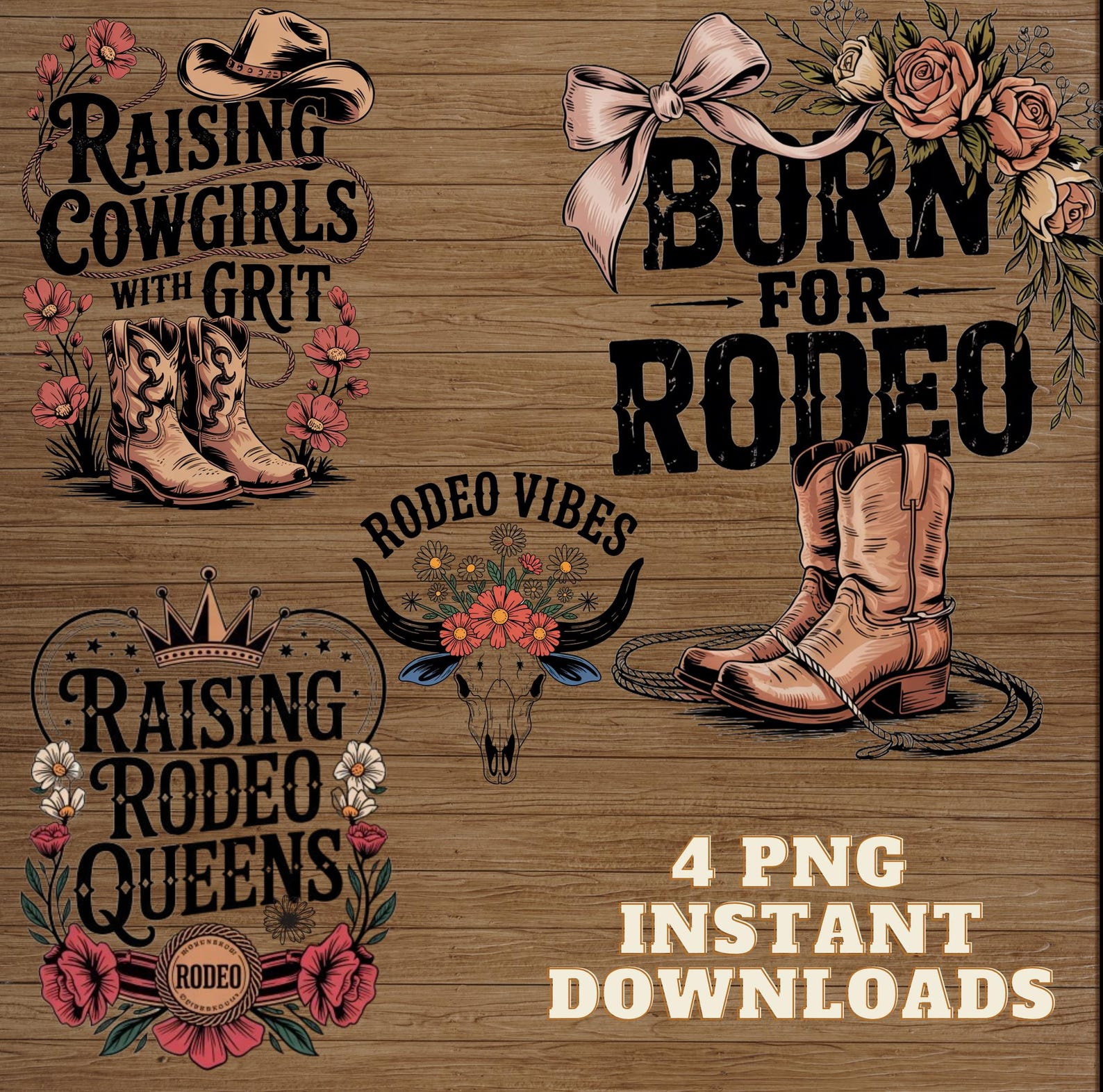 Cowgirl Rodeo Mama & Daughter PNG | Western Mothers Day (digital ...