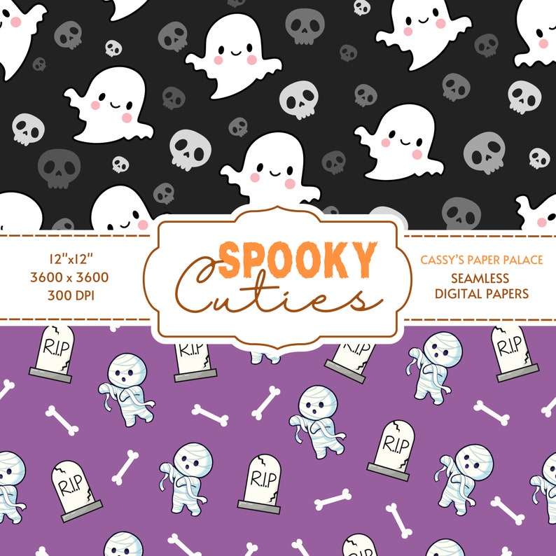 Halloween Digital Papers / Scrapbook Paper / Cute Designer Paper ...
