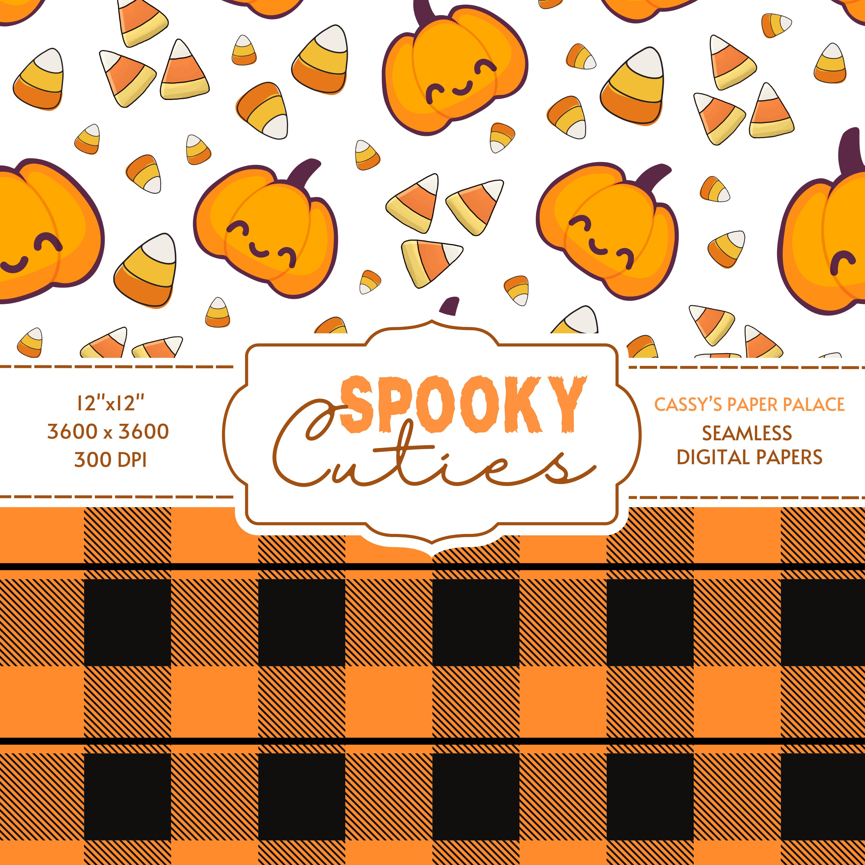 Halloween Digital Papers / Scrapbook Paper / Cute Designer Paper ...