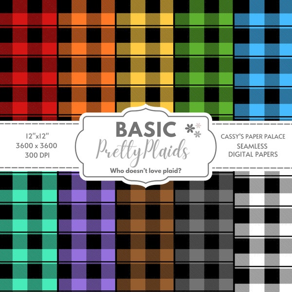 Primary Color Plaid - Etsy