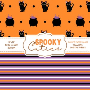 Halloween Digital Papers / Scrapbook Paper / Cute Designer Paper ...