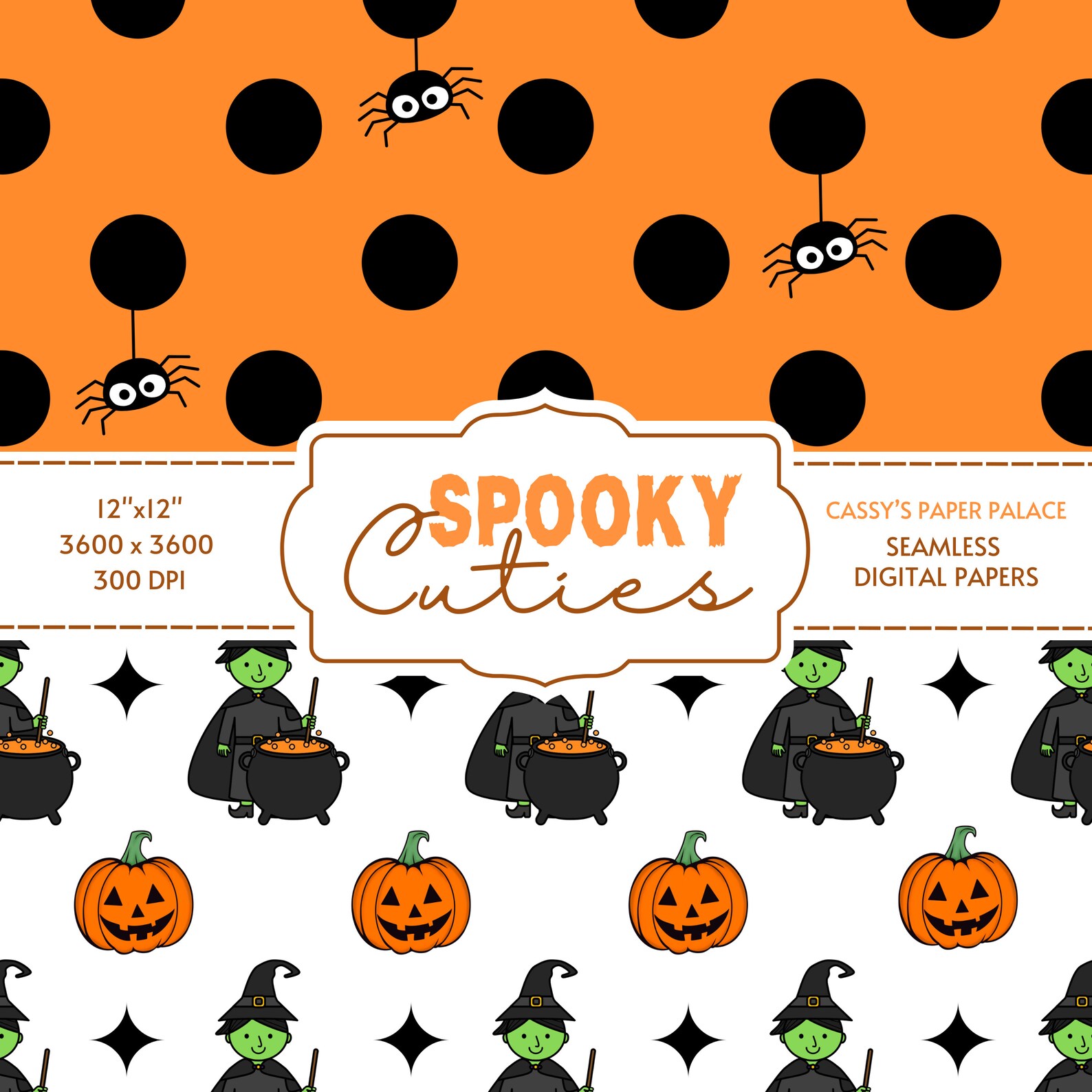 Halloween Digital Papers / Scrapbook Paper / Cute Designer Paper ...