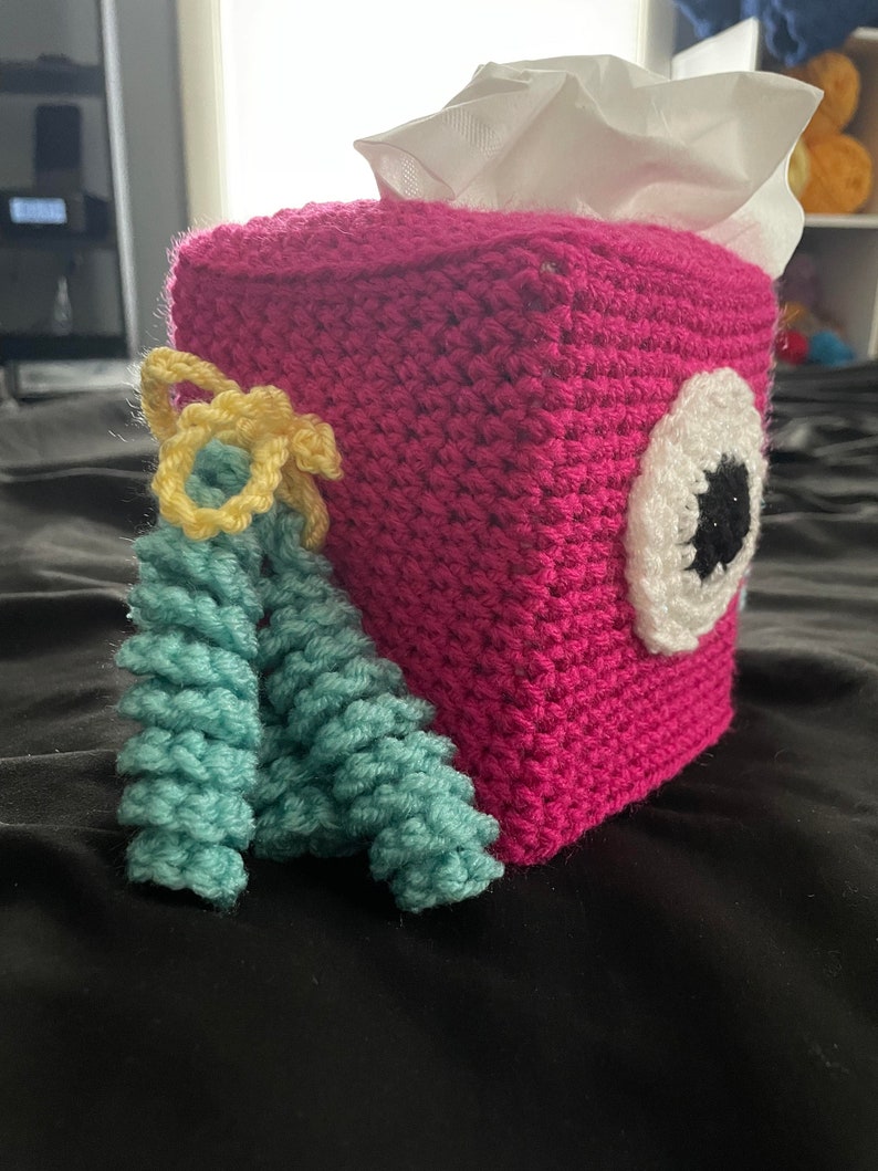 Hand Crochet Monster Tissue Box Cover - Etsy