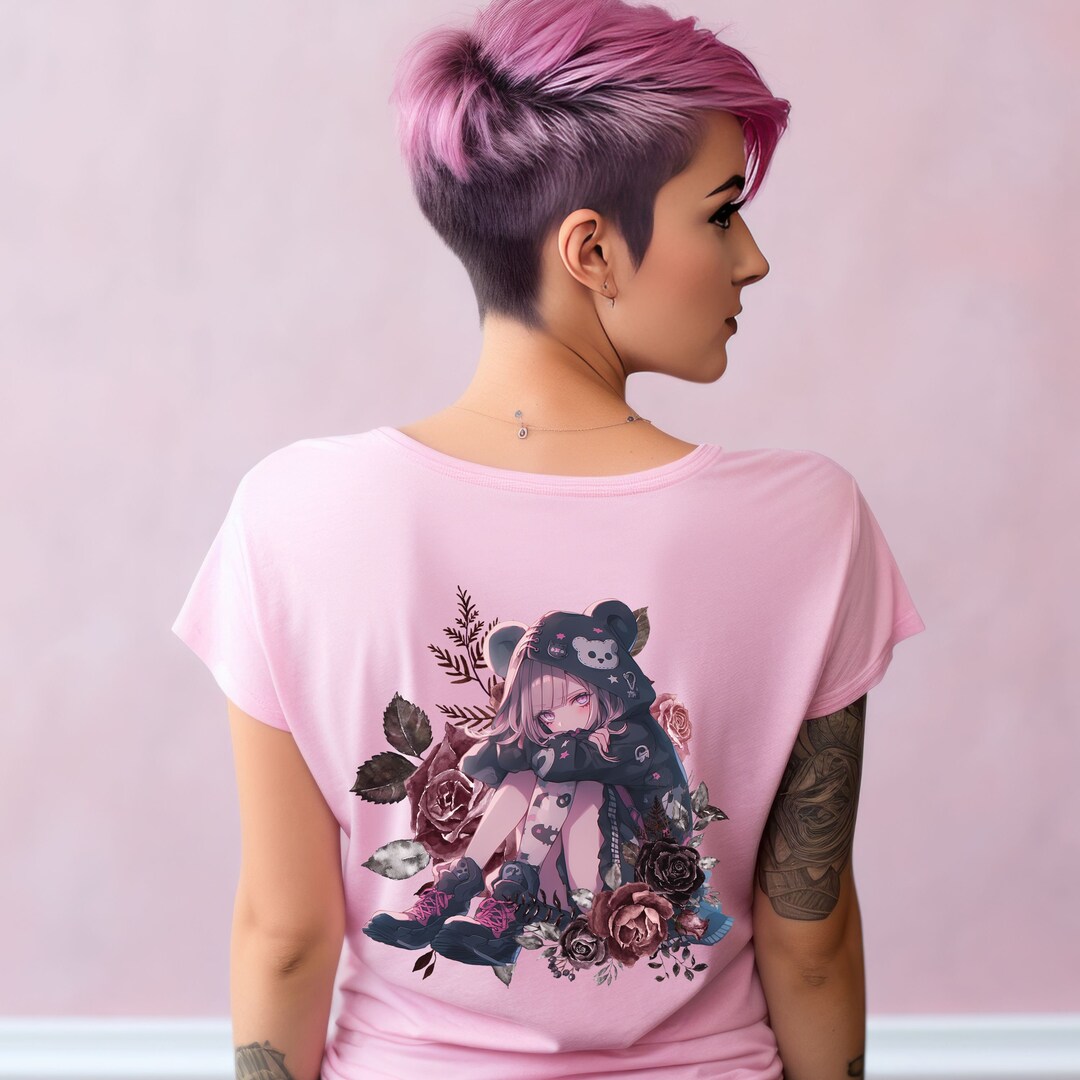 Gothic Girl Shirt Gothic Shirt Front and Back Designed - Etsy