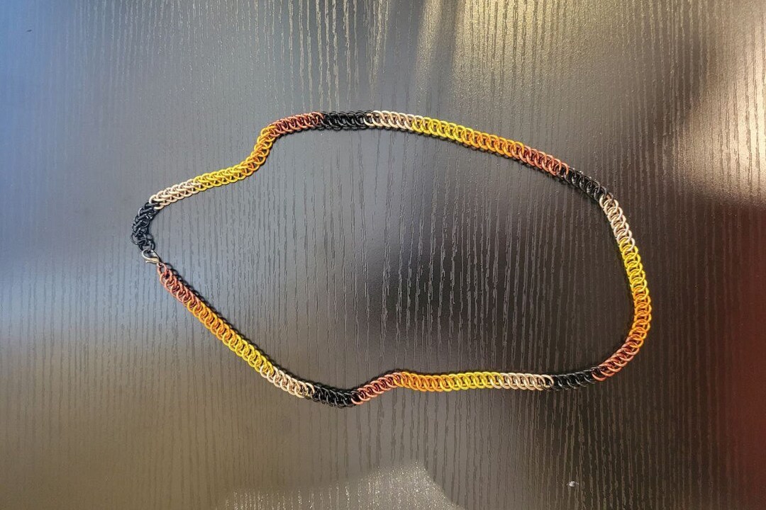 Bear Pride Chainmail Necklace - Etsy