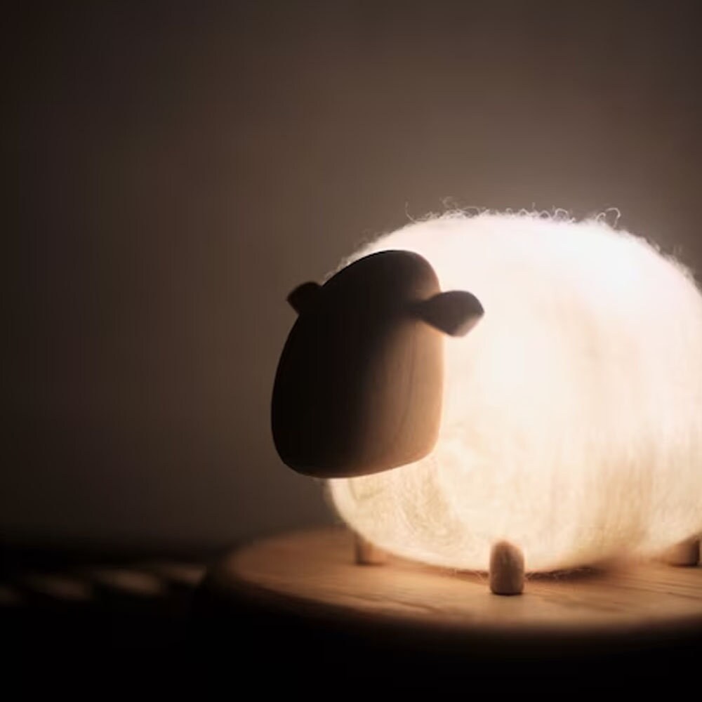 The Sheep Night Light Wood and Felt - Etsy