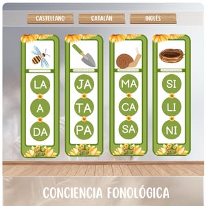 Imprimibles Tarjetas De Conciencia Fonológica Primavera. - Etsy