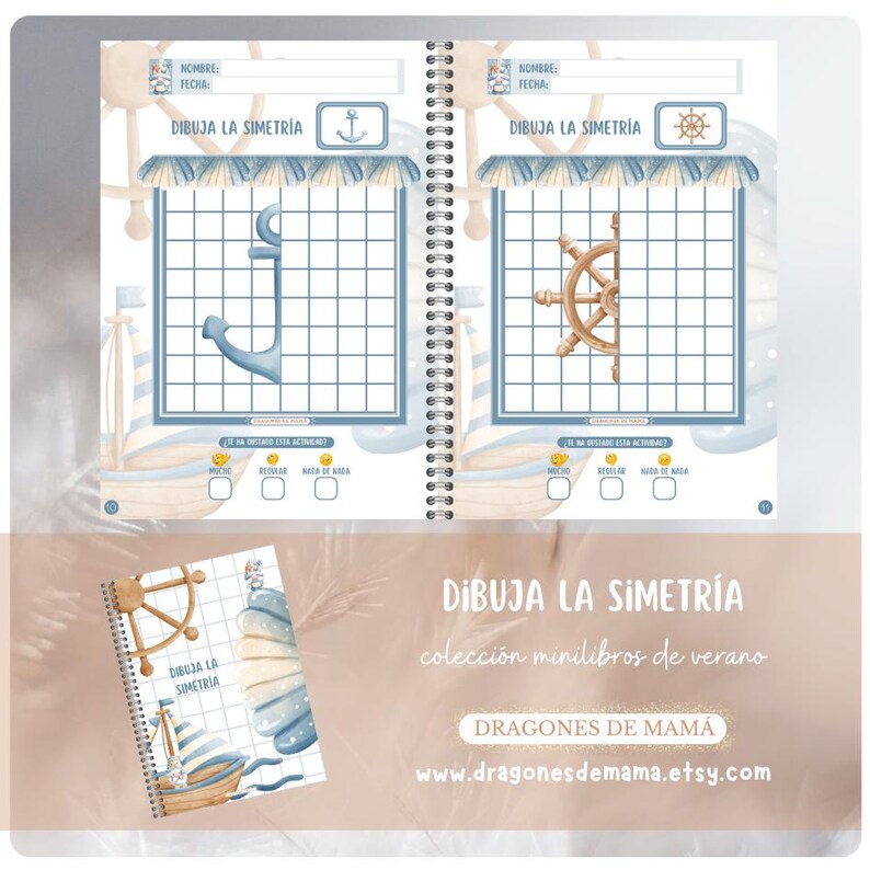 Dibuja La Simetría Minilibro De Verano (disponible En Castellano). - Etsy