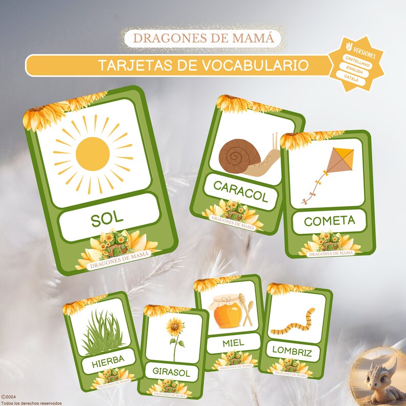 Imprimibles Tarjetas De Vocabulario Primavera - Etsy