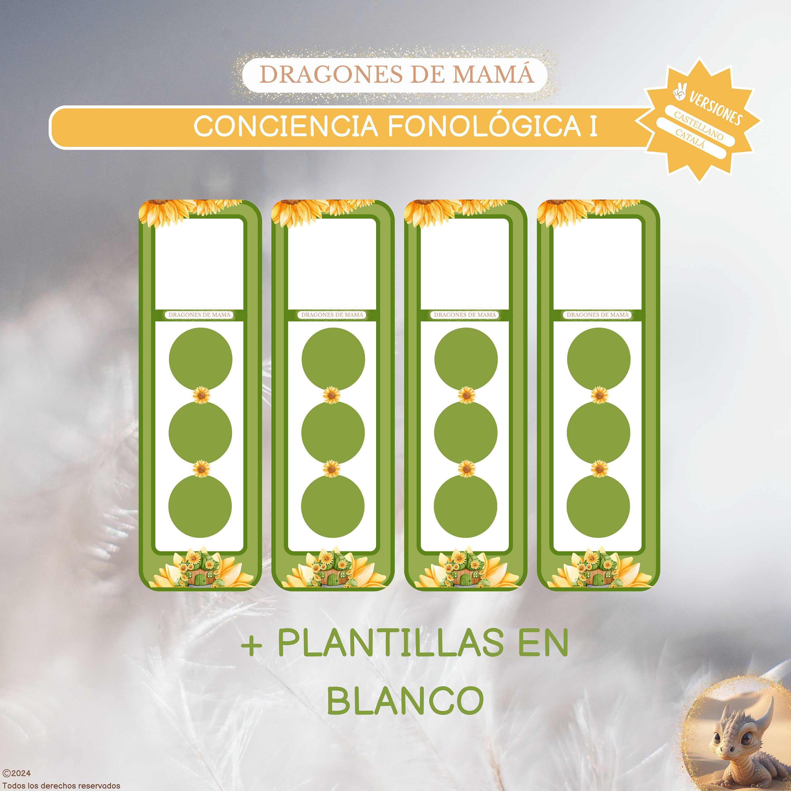 Imprimibles Tarjetas De Conciencia Fonológica Primavera. - Etsy