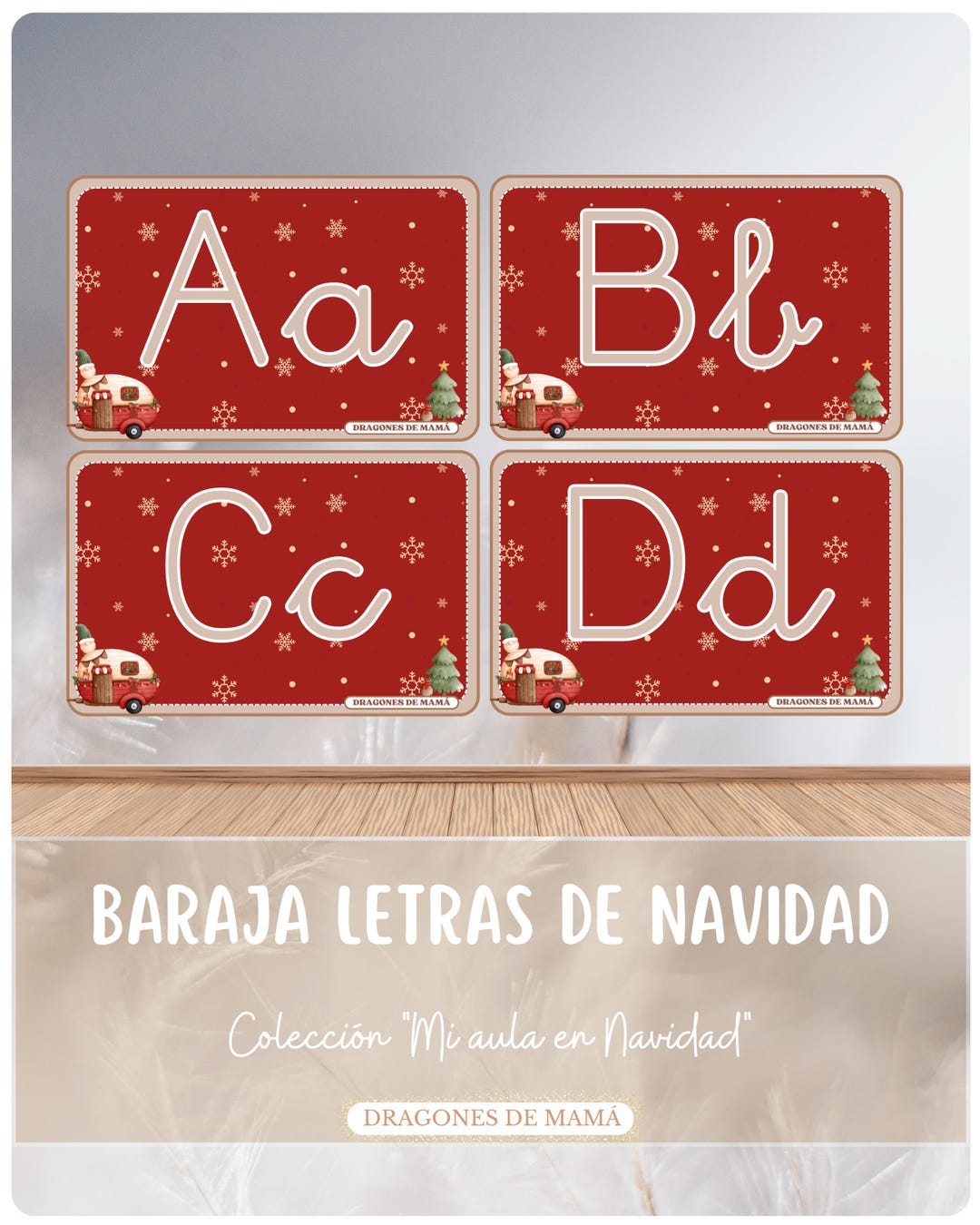 Imprimible De Baraja De Letras Navideñas - Etsy