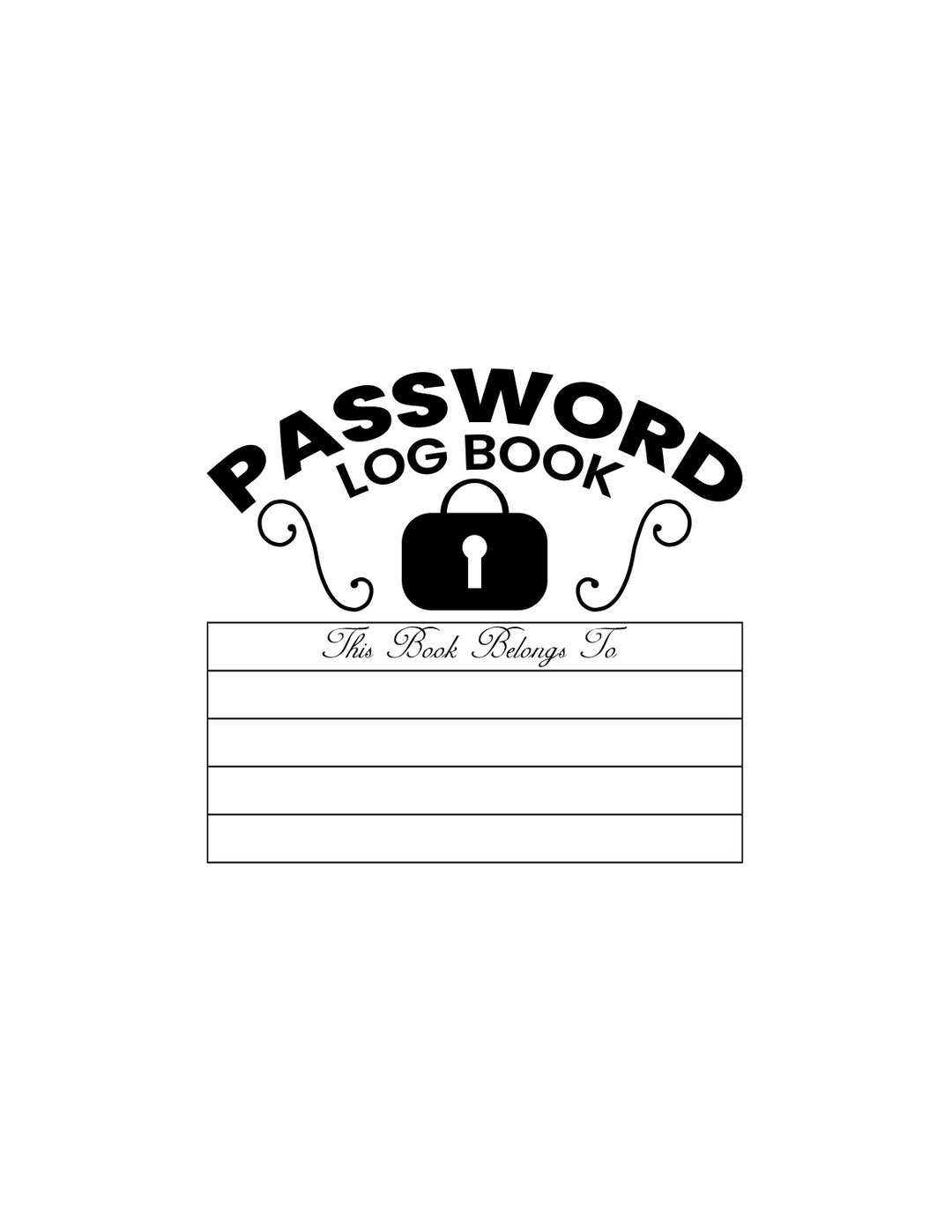 Printable Password Log Book, Password Keeper Sheet, Log Sheet ...