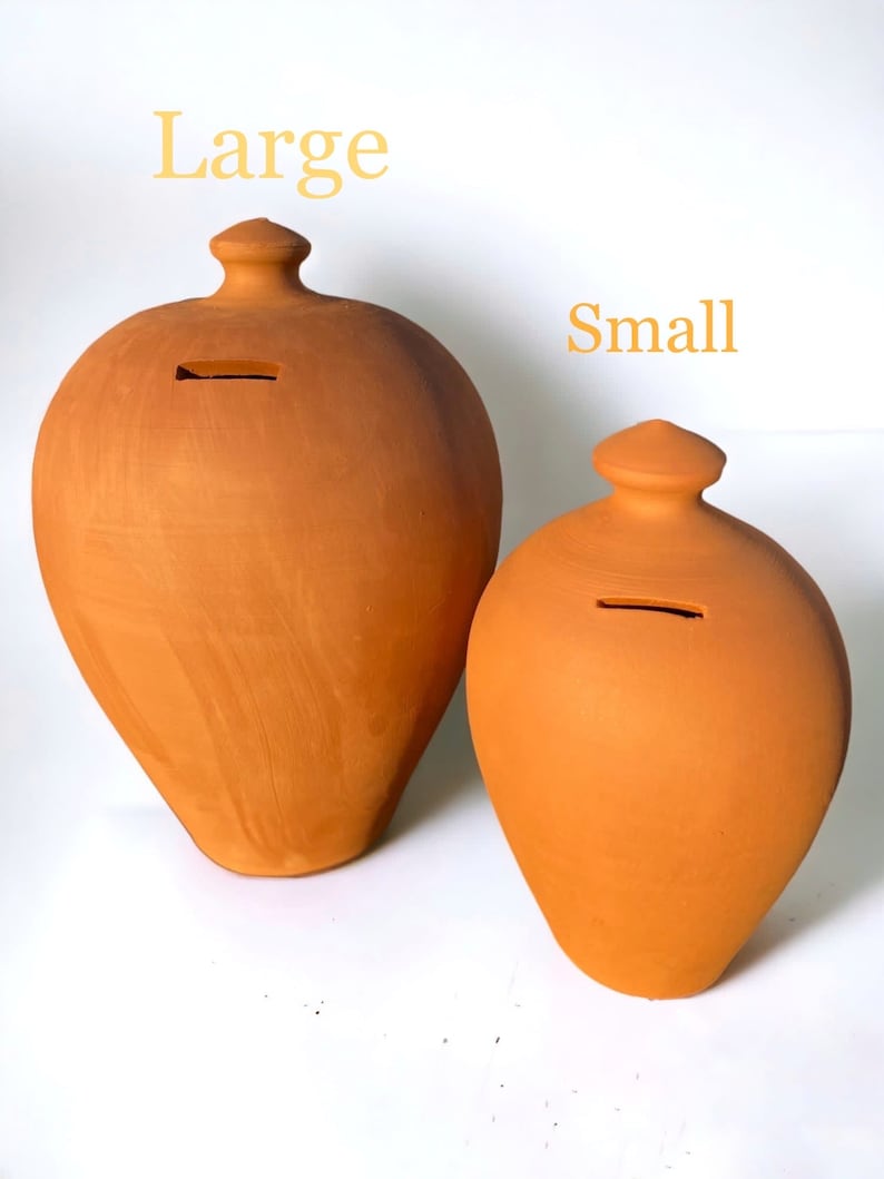 Money Pot,terracotta Piggy Bank,pottery Home Decor,clay Coin Bank for ...
