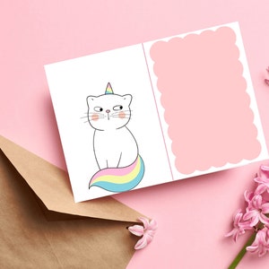 Birthday Card, Funny Cat Birthday Card, Printable Birthday Card ...