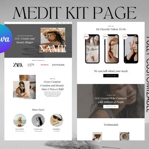 UGC Website, UGC Portfolio Media Kit, Canva Template Landing Page for ...