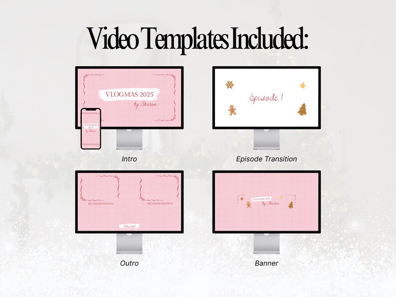 Customizable Christmas Kit Pack – Editable Canva Design for Holiday ...
