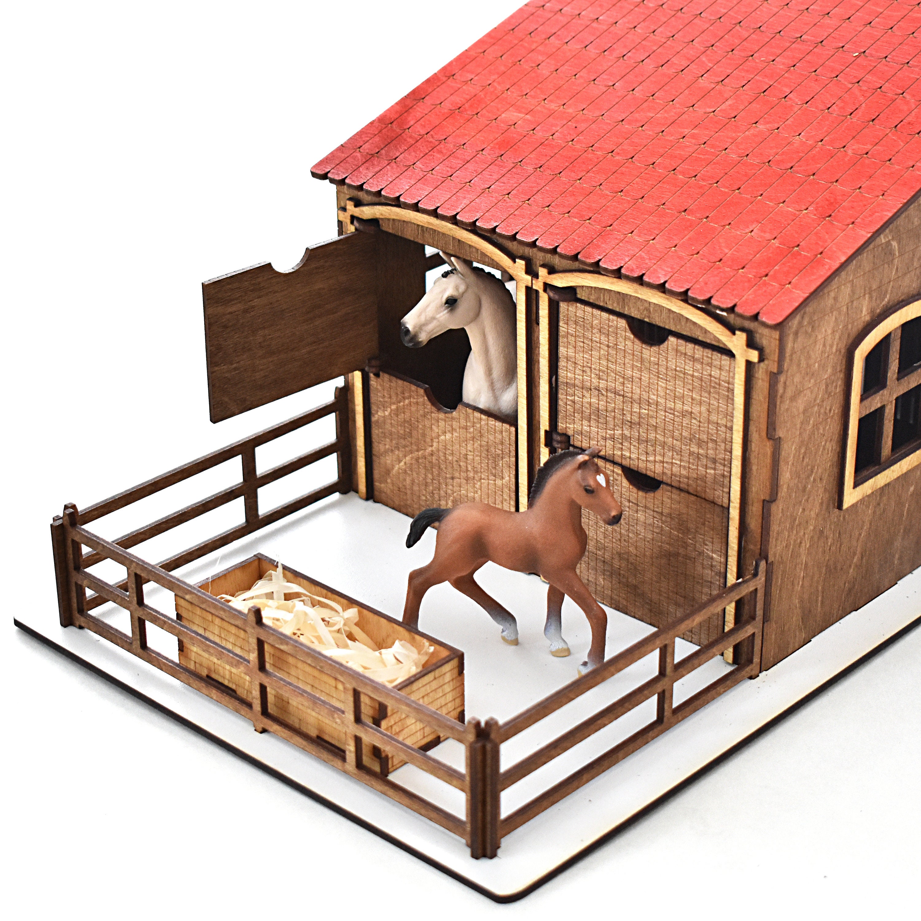 Handmade Wooden Horse Barn Toy Kids Birthday Gift Custom Name Customize ...