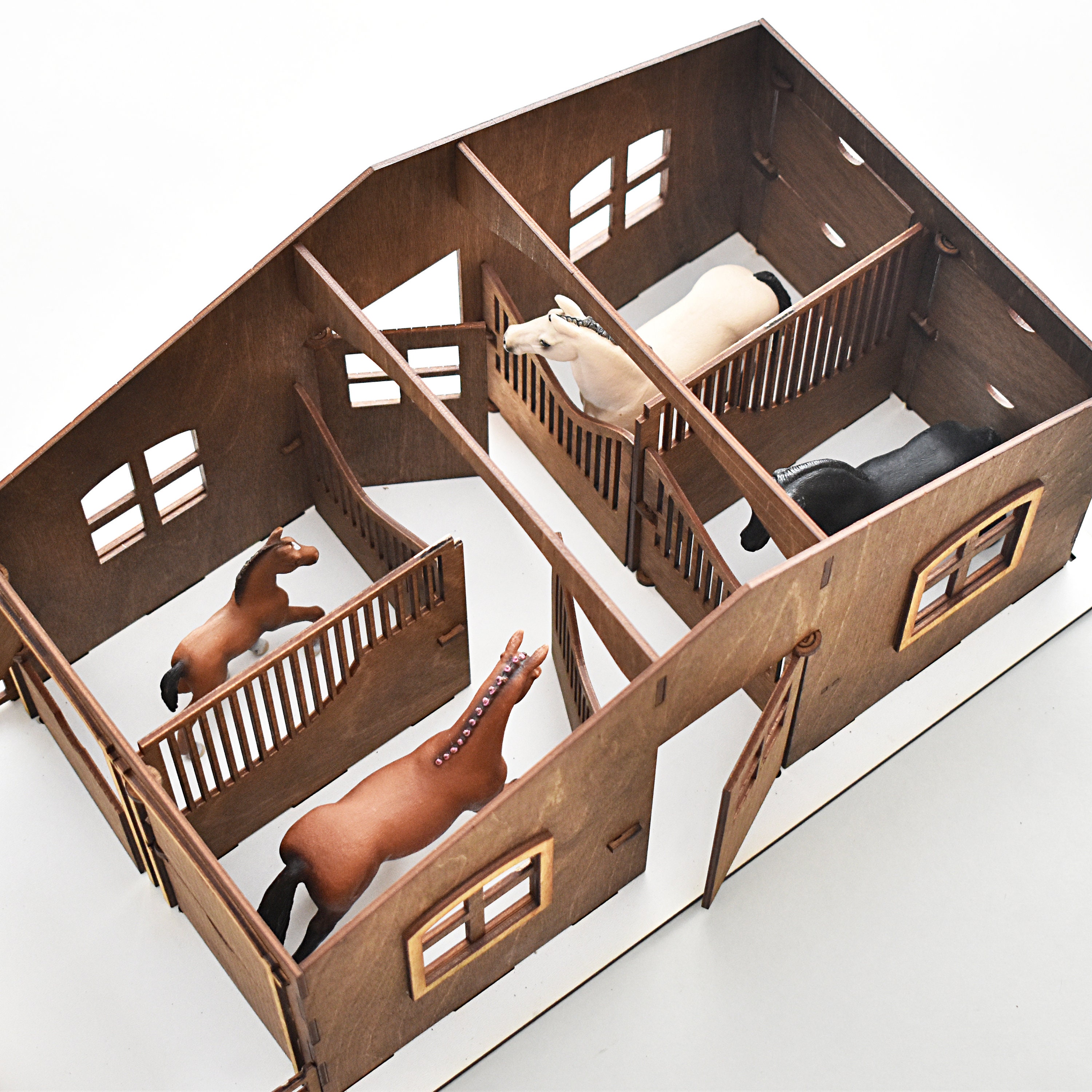 Handmade Wooden Horse Barn Toy Kids Birthday Gift Custom Name Customize ...