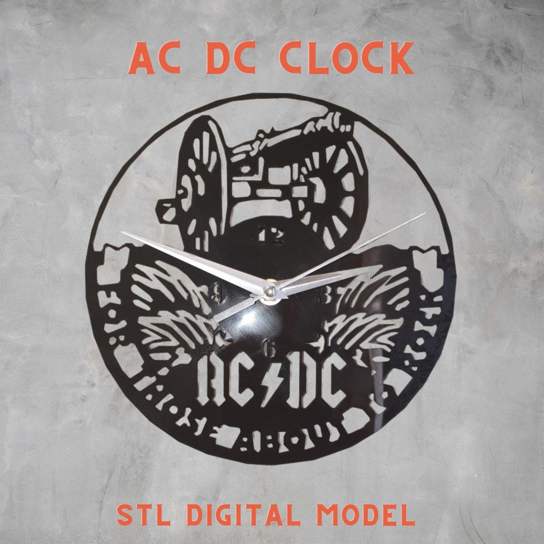Ac Dc Clock 3D Model Printer Stl File - Etsy