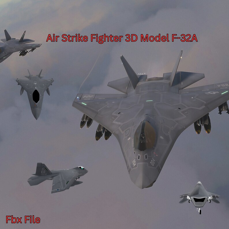 Air Strike Fighter F-32A Model 3D Printer File - Etsy