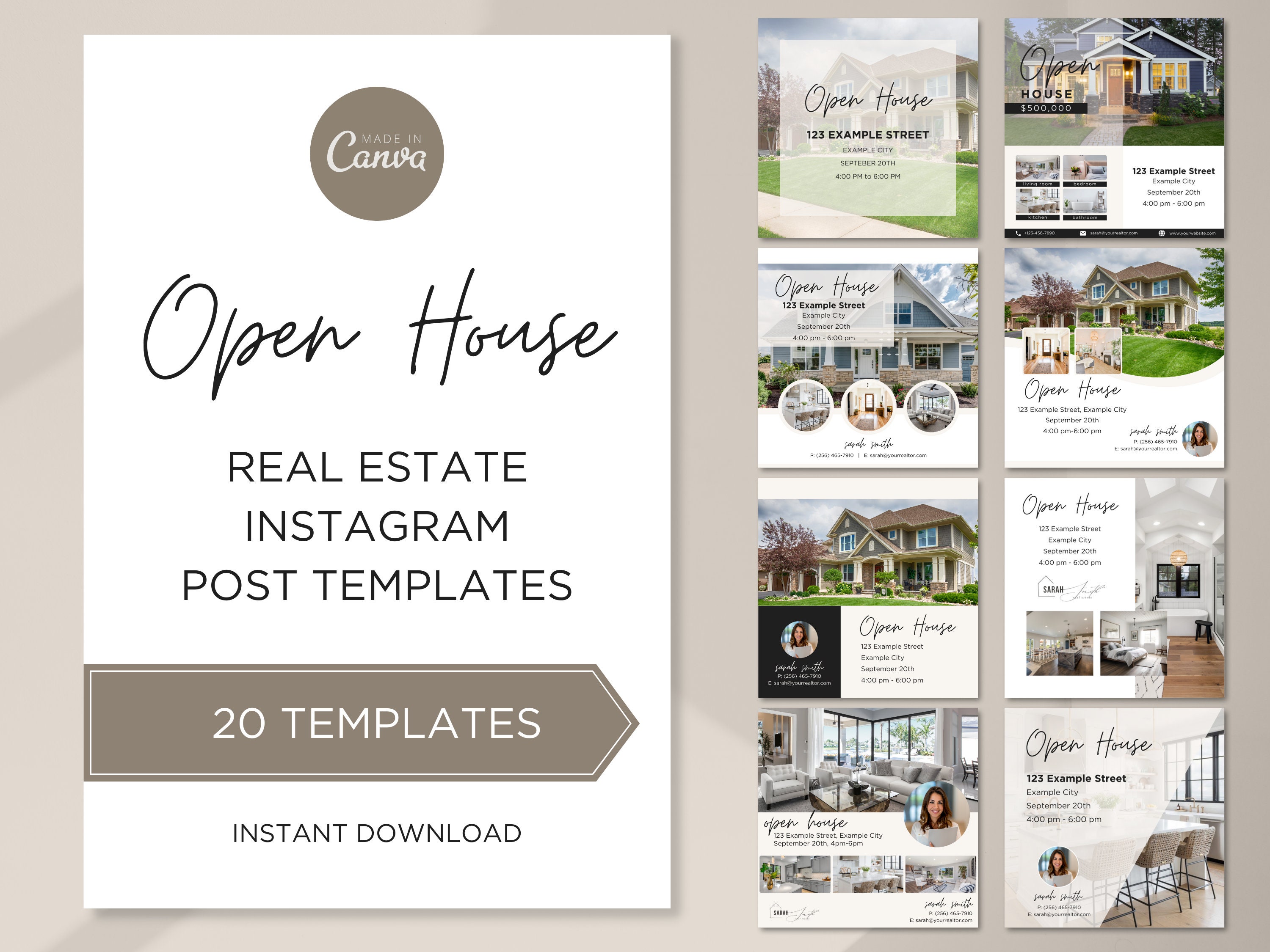 20 Open House Social Media Posts Realtor Instagram Post Templates Open ...