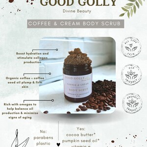 Coffee + Cream Hydrating Body Scrub | Firming | Smoothing | Stretch ...