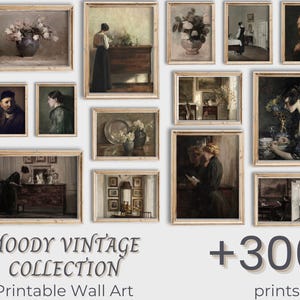 Moody Prints Vintage Gallery Wall Set Antique Printable Wall Art ...