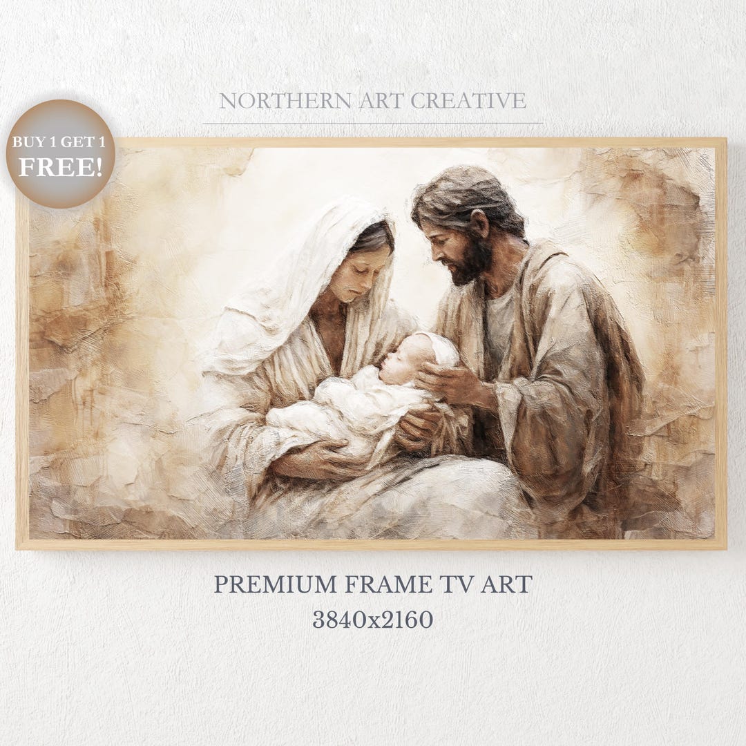 Nativity Painting Samsung Frame TV Art | Christmas Nativity Scene Frame ...