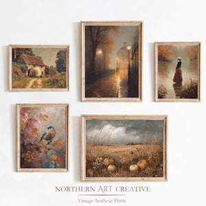 Moody Autumn Gallery Wall Set Rustic Fall Printable Artworks Moody Fall ...