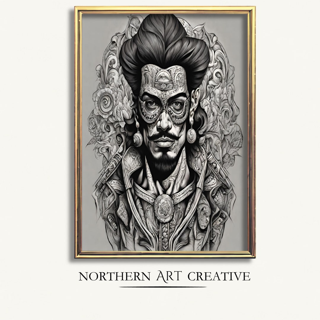 Chicano Man Wall Art, Mexican American Street Wall Decor, Punk Man Wall ...