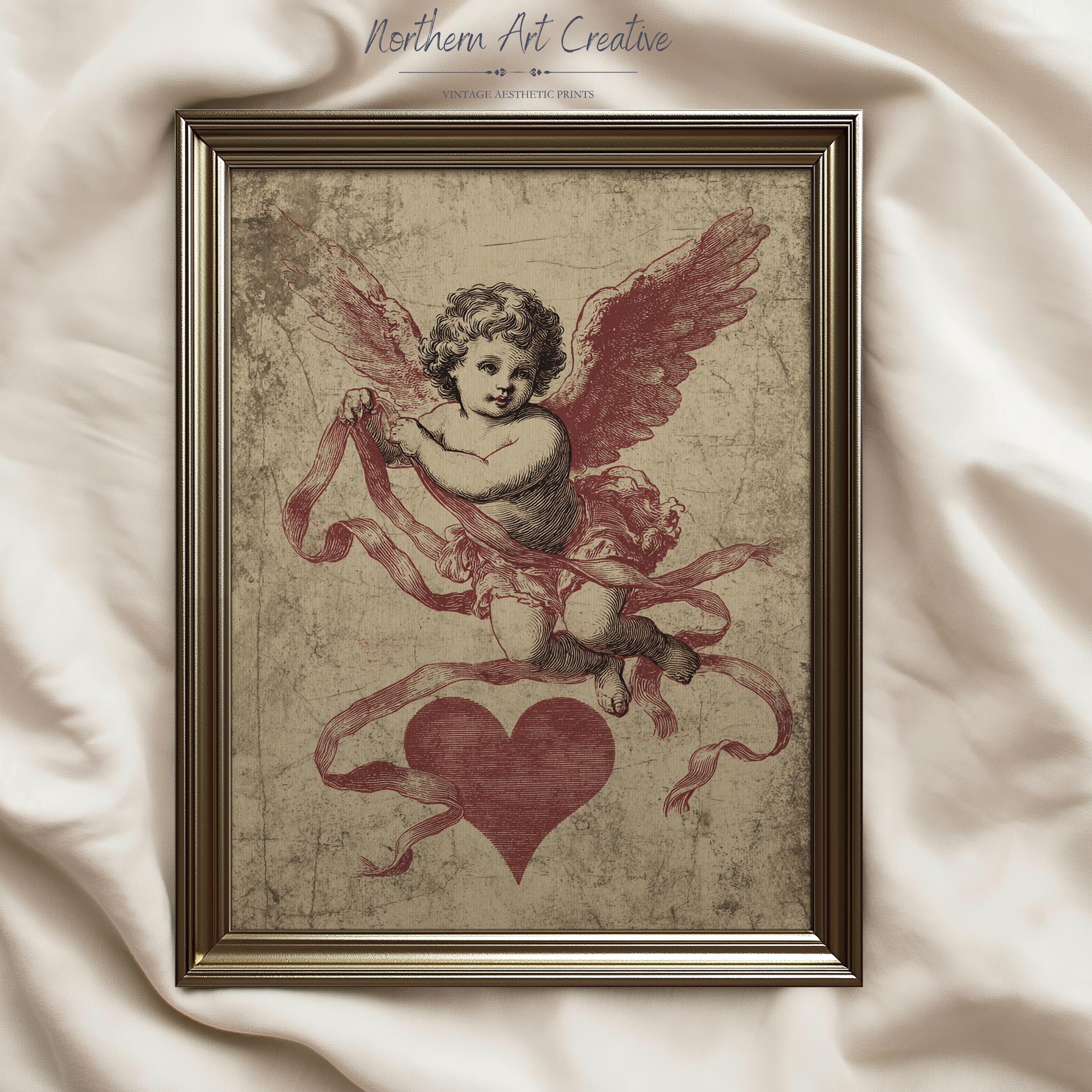 Vintage Cupid Printable Wall Art: Valentine's Day Print (DIGITAL ...